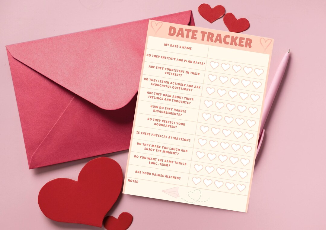 Dating Journal Printable: Date Tracker, Self-reflection Prompts (PDF ...