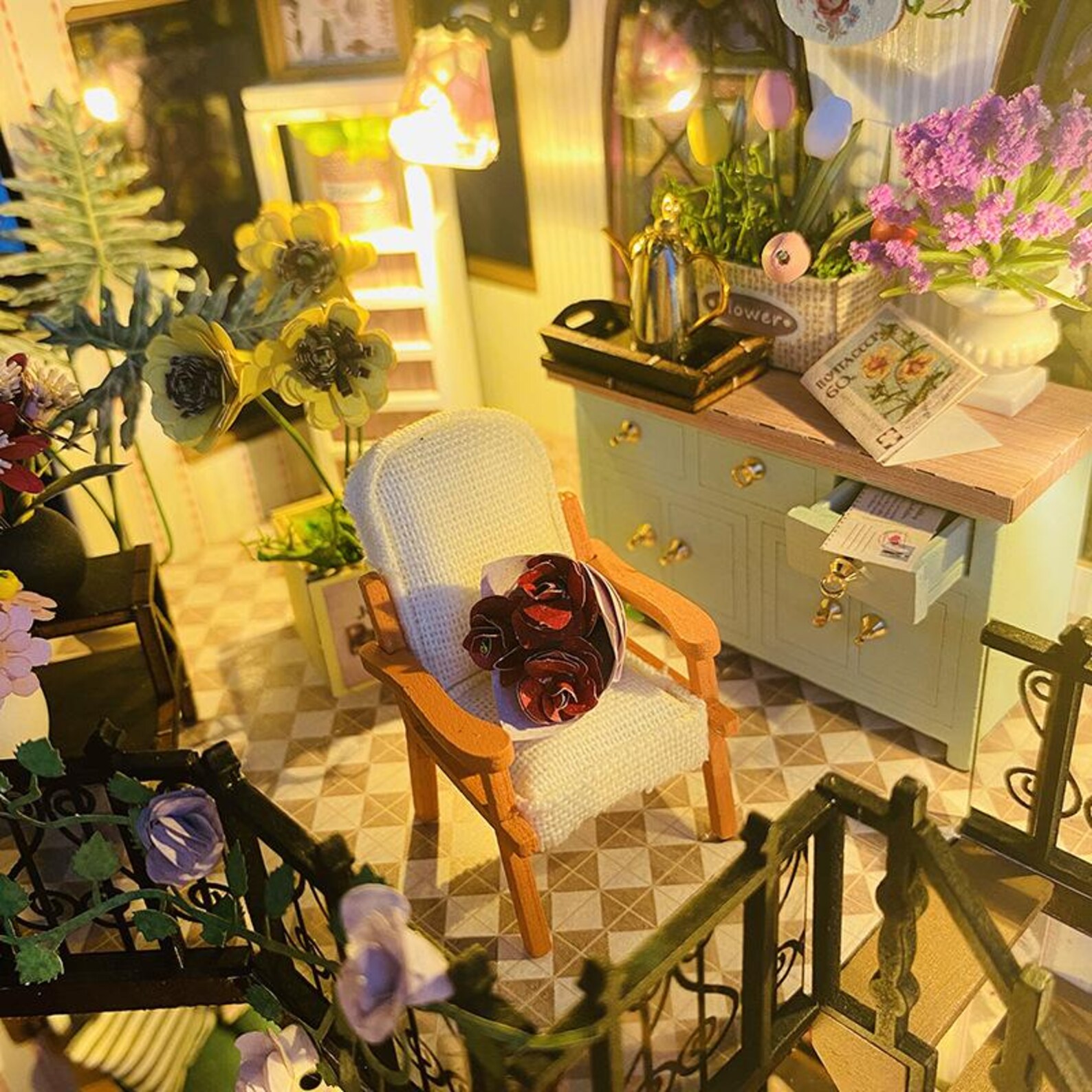 DIY Miniature Dollhouse Kit: Monet Garden Book Nook Model - Etsy