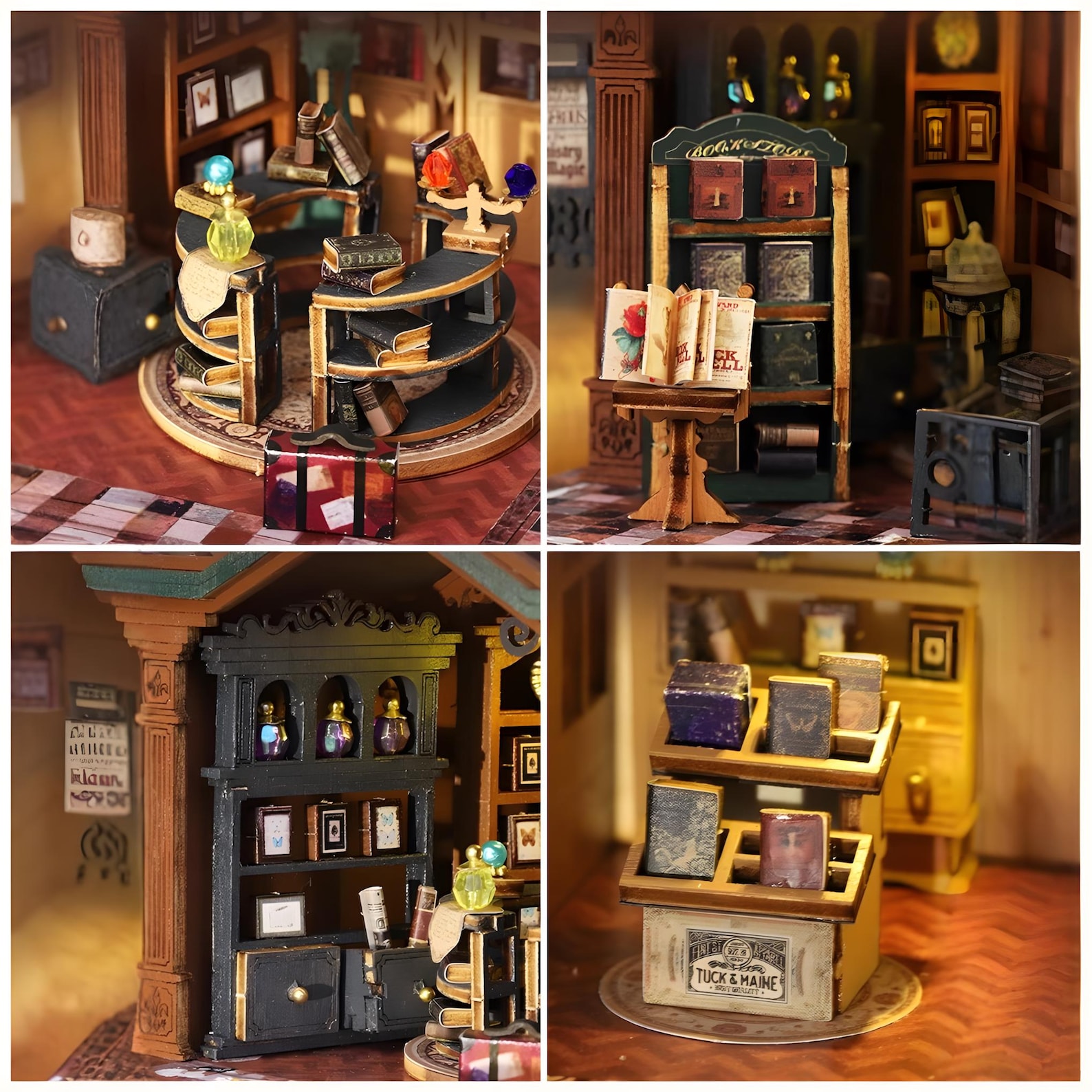 DIY Miniature Book Shop Dollhouse Kit: Handcraft Home Decor Model - Etsy
