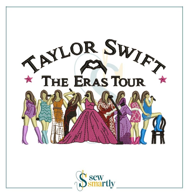 Taylor Swift Embroidery Design Digital Machine Embroidery 4 Sizes ...
