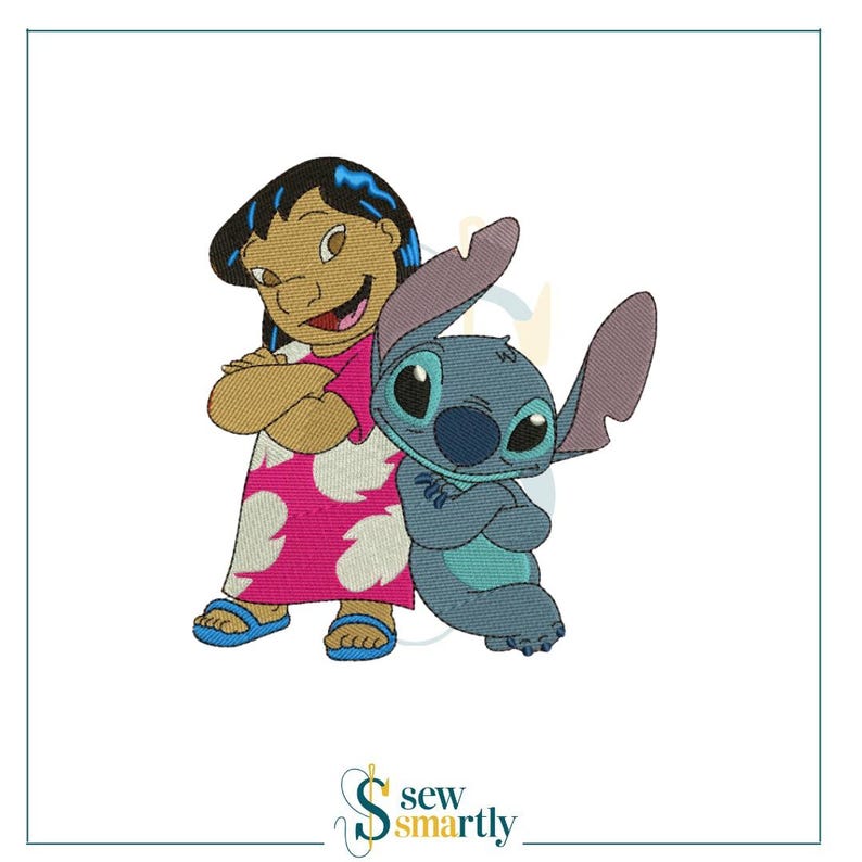 Lilo & Stitch Embroidery Design - Digital Machine Embroidery (4 Sizes ...