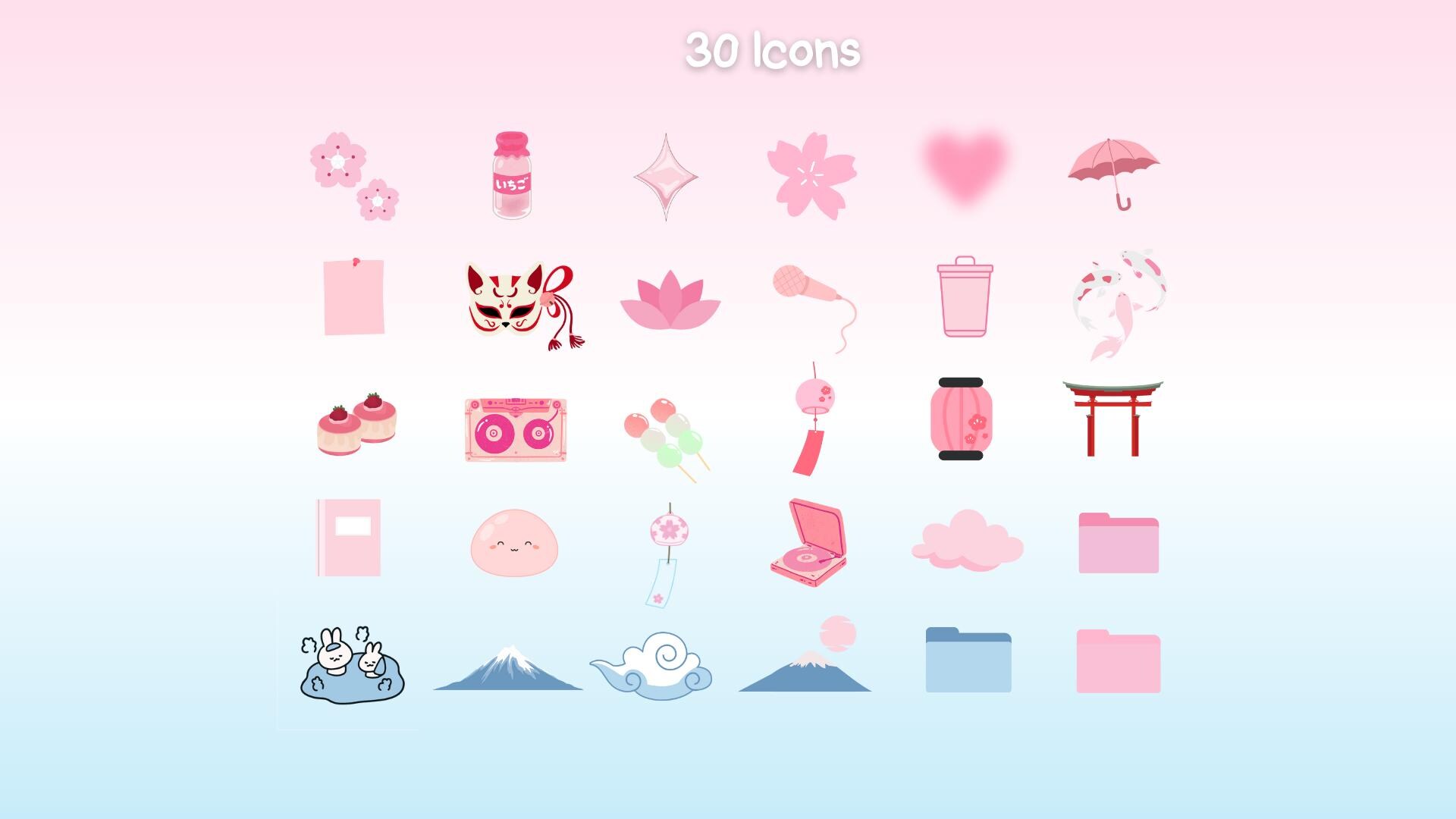 Cherry Blossom Spring Desktop Set, Icons, Phone Wallpapers, Scenic ...