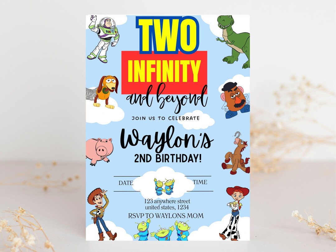 Editable Two Infinity and Beyond Template - Etsy
