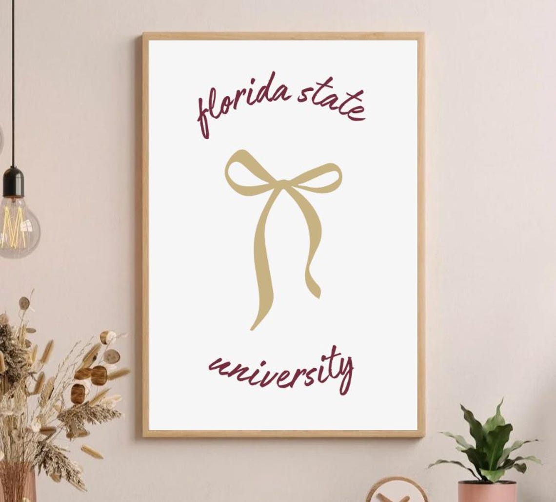 FSU Florida State University Seminoles Wall Decor | Set of 8 | Dorm ...