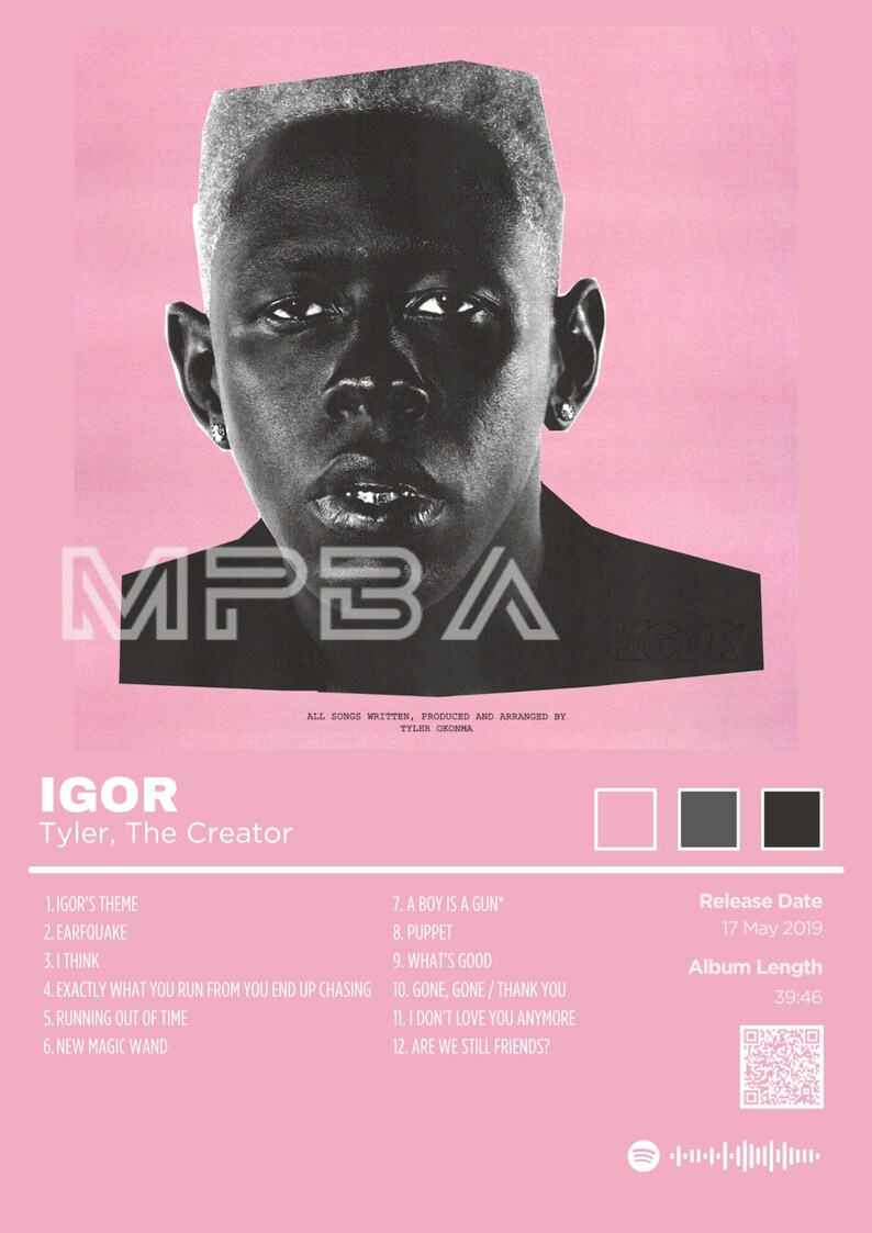 IGOR by Tyler, the Creator | Music Posters | Wall Decoration | Tyler ...