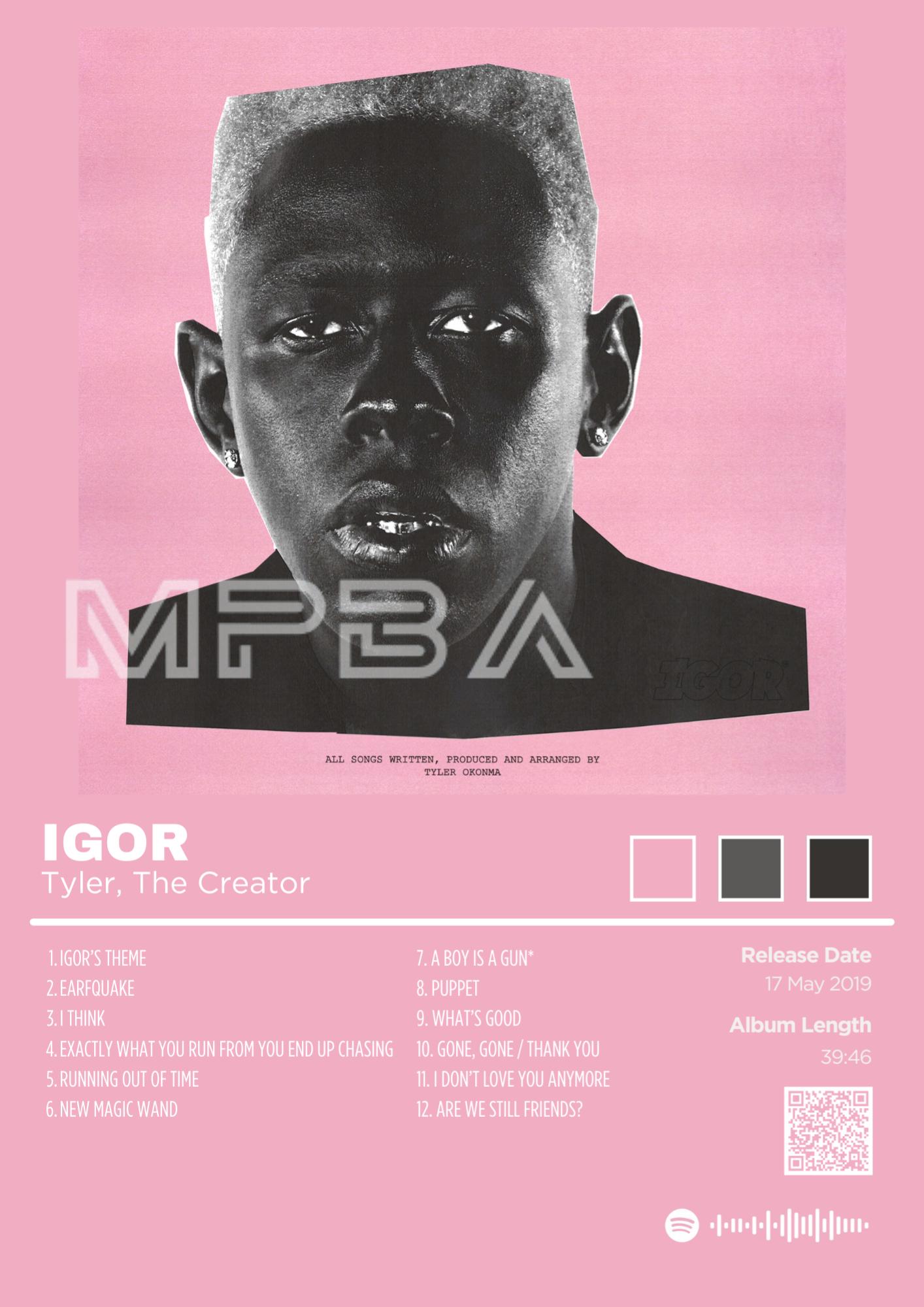 IGOR by Tyler, the Creator | Music Posters | Wall Decoration | Tyler ...