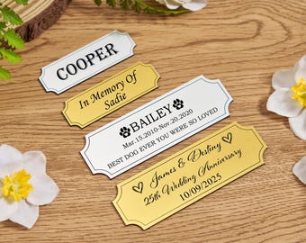 Personalized Brass Plate Custom Name Plate Engraved Brass Plate Gold ...