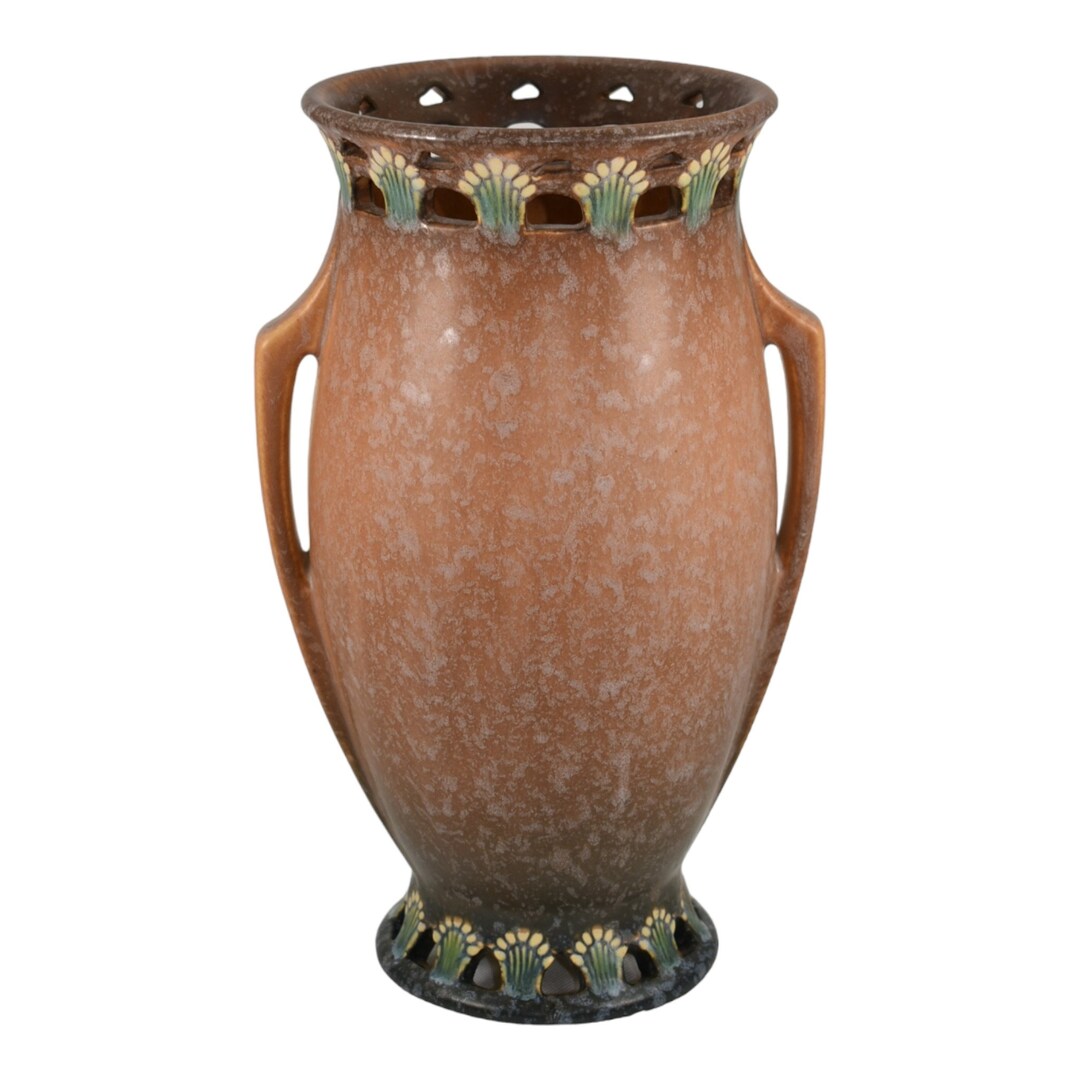 Roseville Ferella Tan 1930 Vintage Art Deco Pottery Ceramic - Etsy