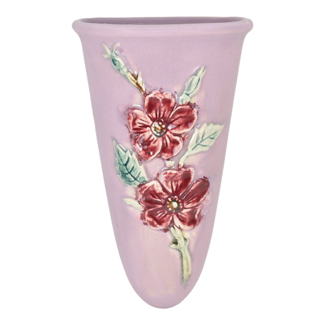 Weller Blossom 1930s Vintage Art Pottery Red Flower Purple - Etsy
