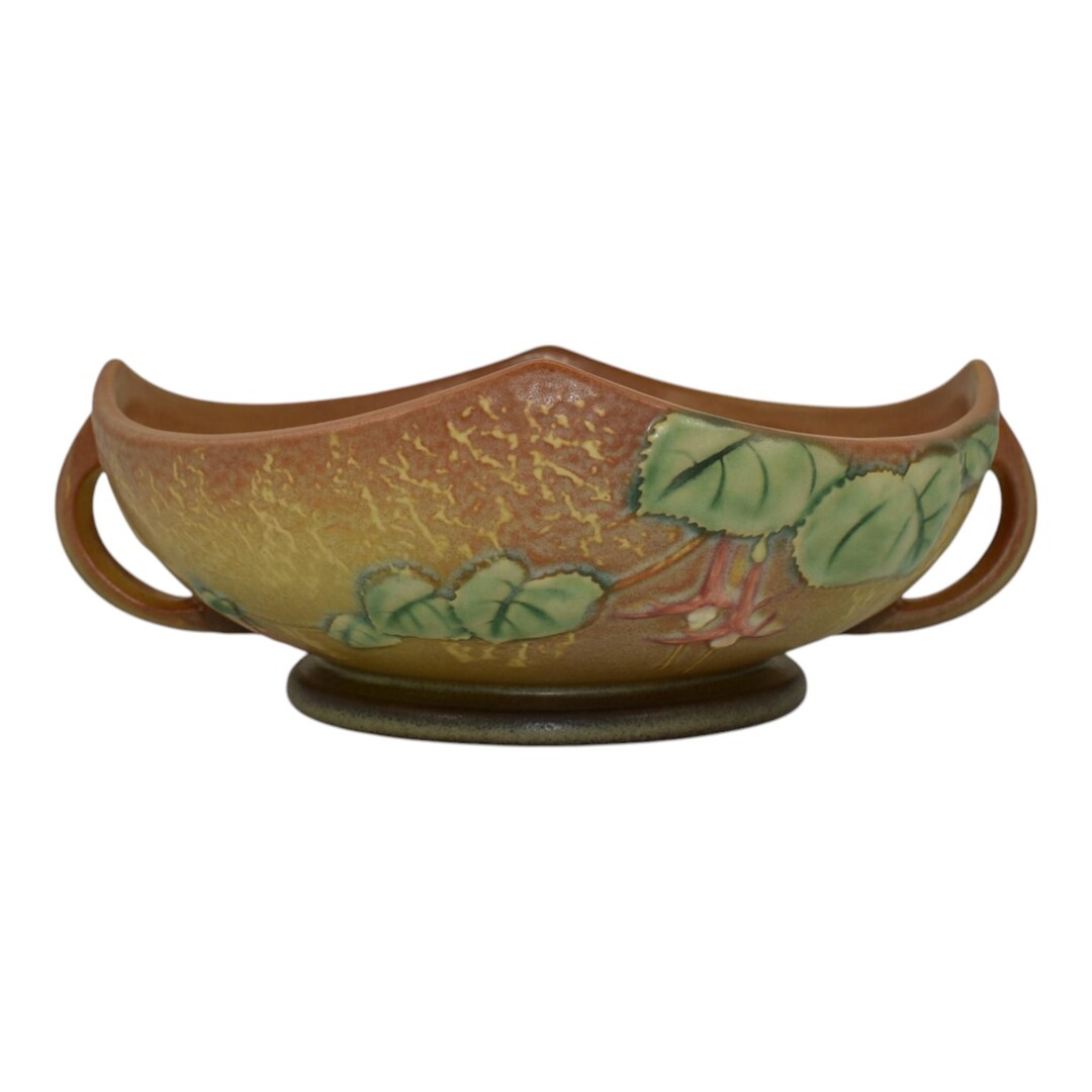 Roseville Fuchsia Brown 1940 Mid Century Modern Art Pottery Bowl 349-8 ...