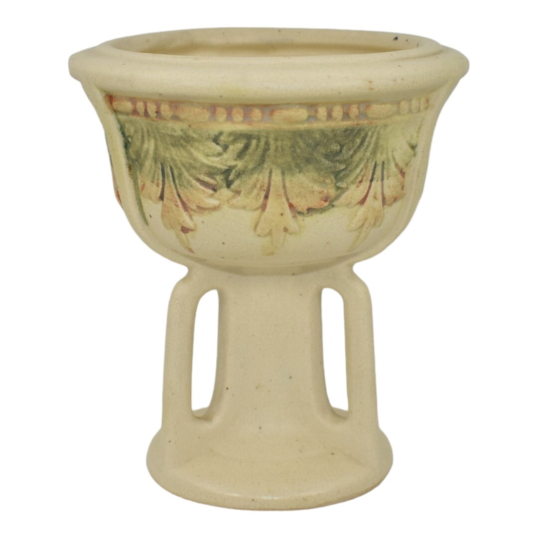 Weller Roma 1910-20s Vintage Art Pottery Ivory Ceramic Compote - Etsy