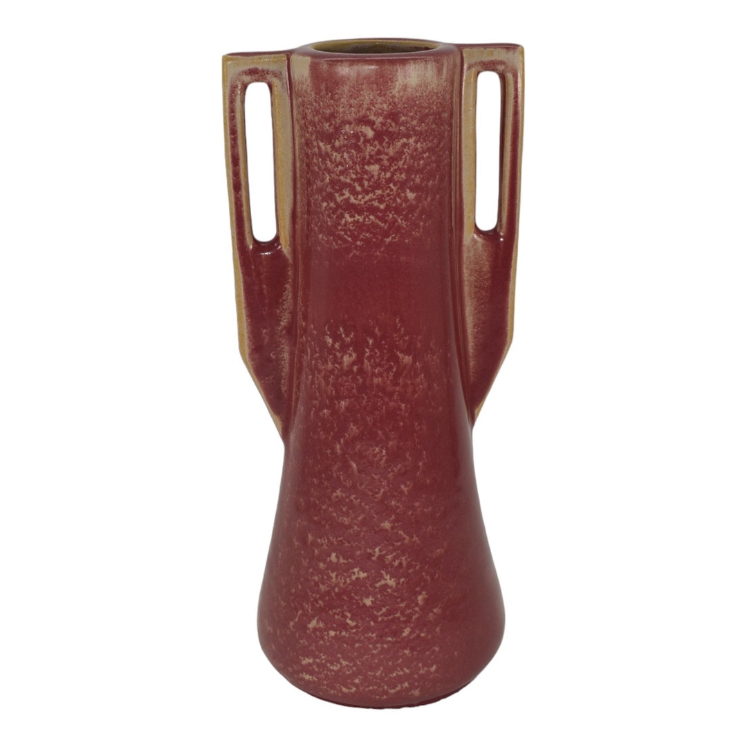 Fulper 1909-11 Vintage Arts and Crafts Pottery Mottled Red Glaze ...