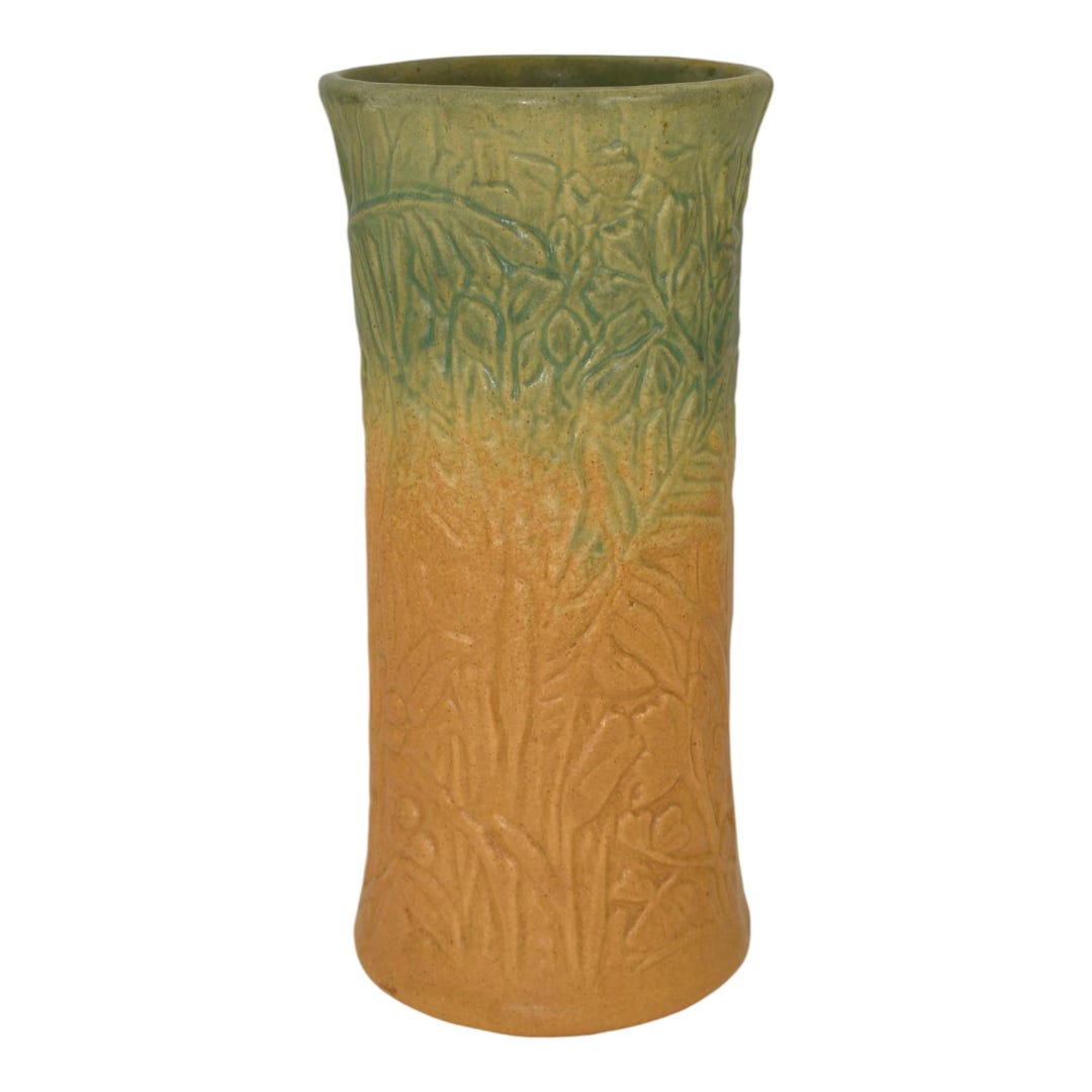 Weller Marvo 1920s Art Deco Pottery Green Orange Glaze Variant Ceramic ...