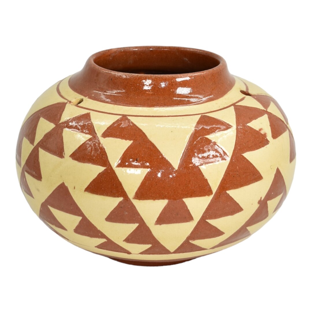 Pine Ridge Sioux Dakota Pottery Hand Made Brown Hanging Basket Fire ...