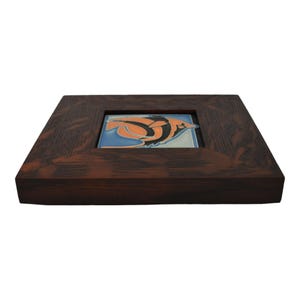 Motawi Tileworks Pottery Black and Orange Ceramic Fish Framed Prototype ...