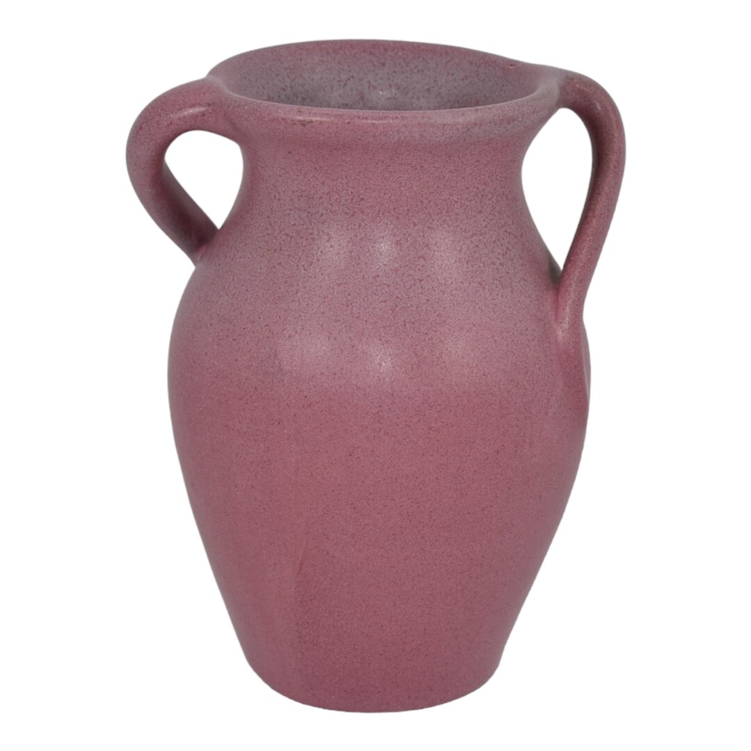 Niloak 1930s Vintage Art Deco Pottery Ozark Dawn II Pink Twist Handled ...
