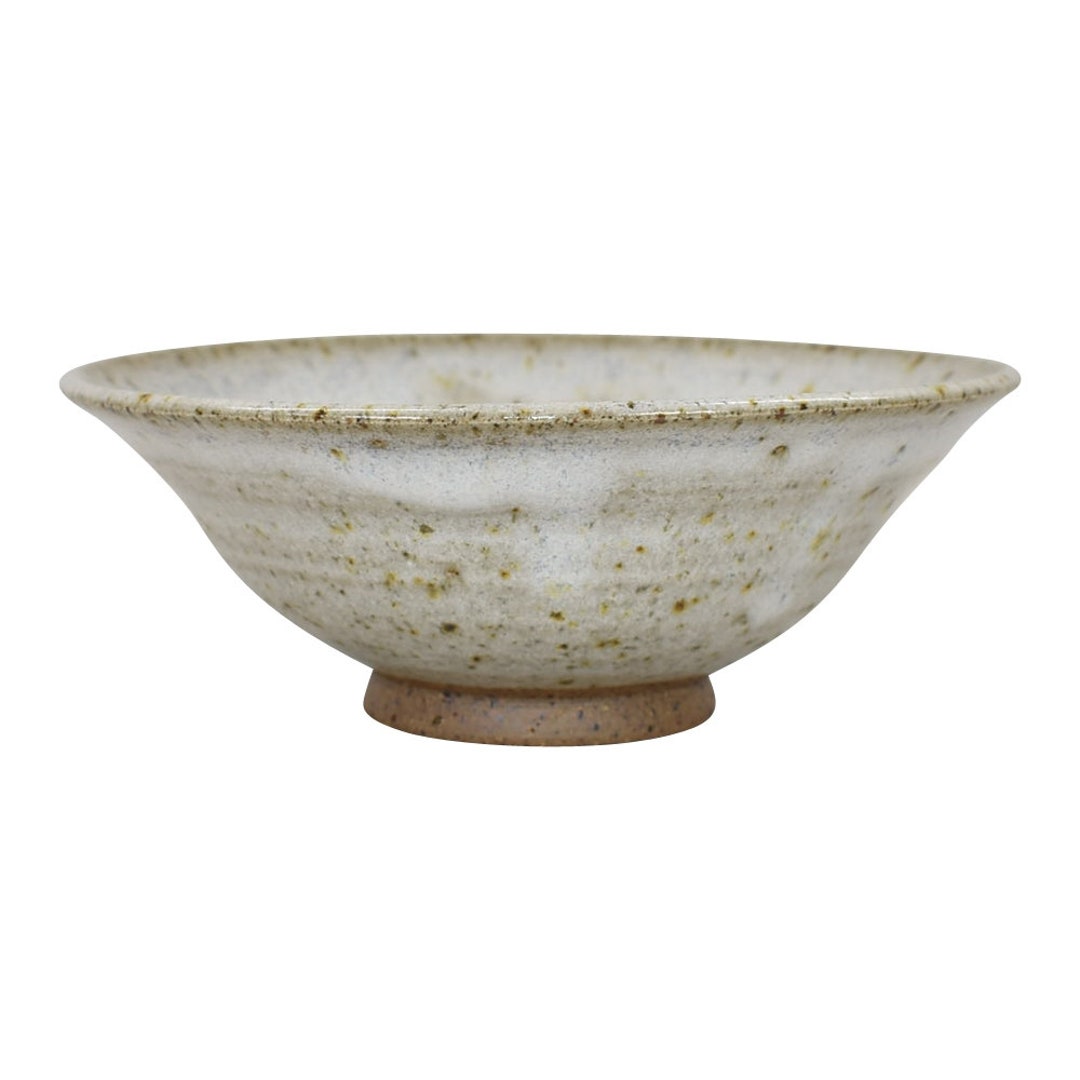 Gerry Williams Studio Pottery Mottled White Brown Stoneware Pedestal ...