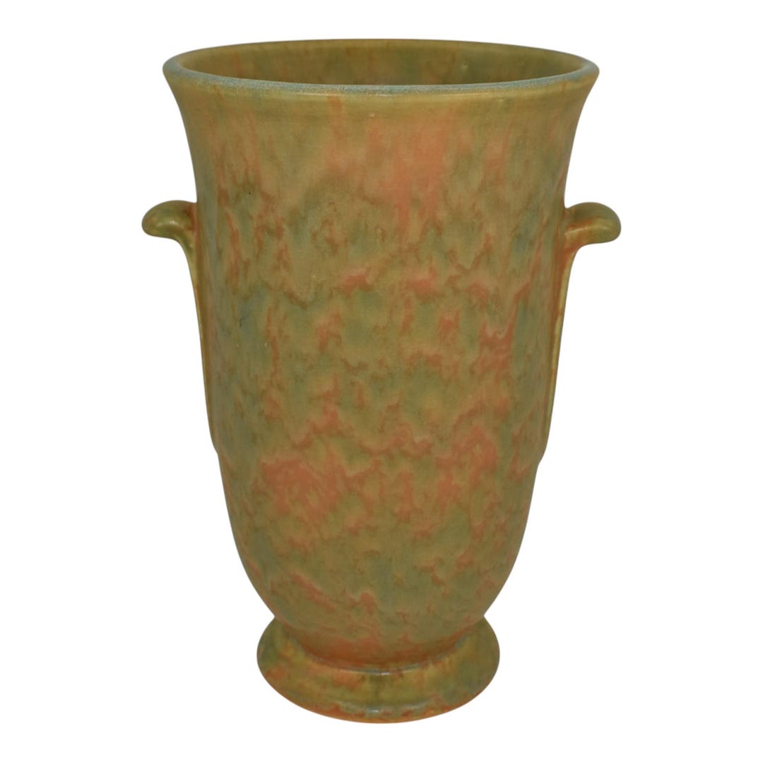 Weller 1930s Vintage Art Deco Pottery Mottled Green Glaze Variant ...