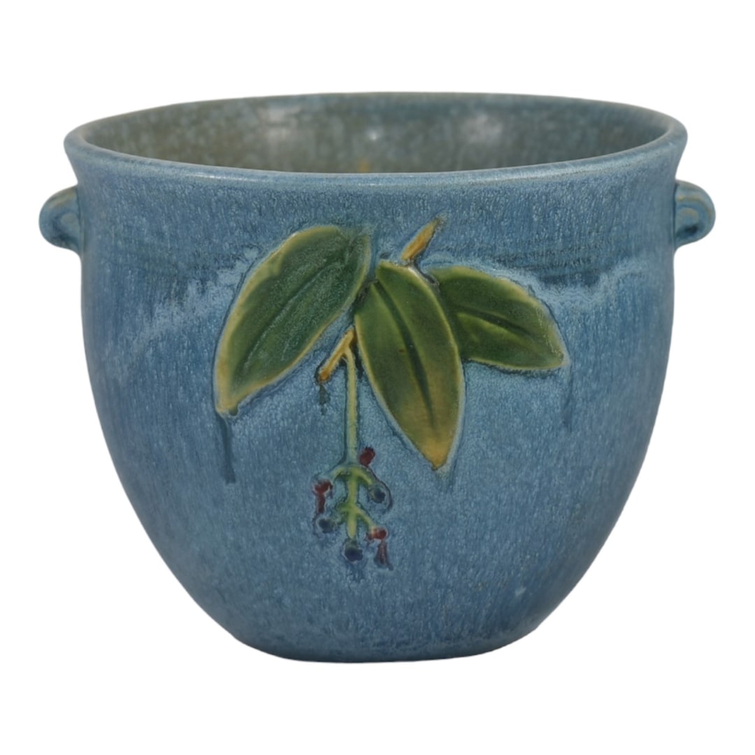 Weller Cornish 1933 Vintage Art Deco Pottery Blue Ceramic Jardiniere ...