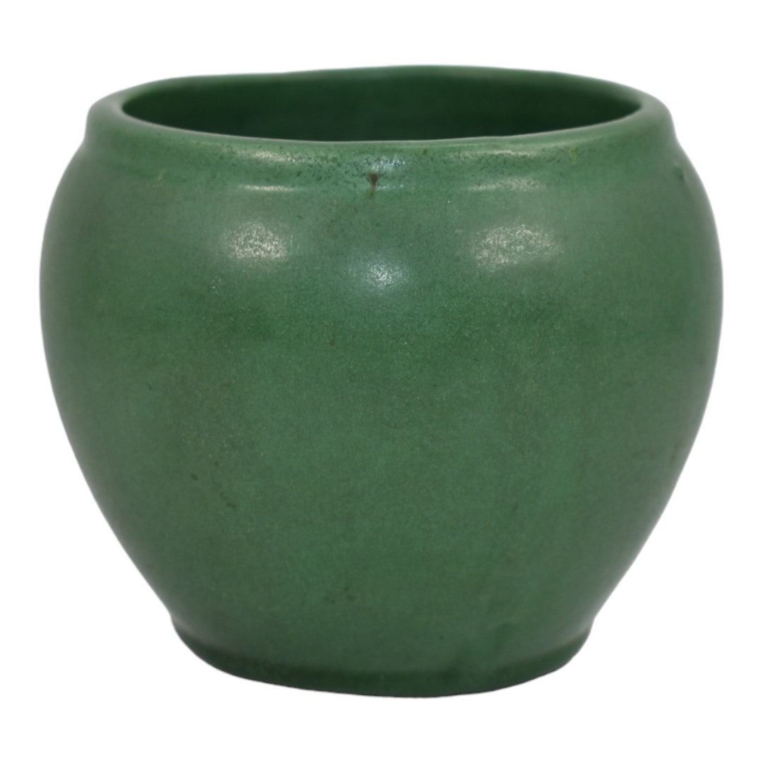 Brush Mccoy 1920s Matte Green Vintage Art Pottery Ceramic Jardiniere ...