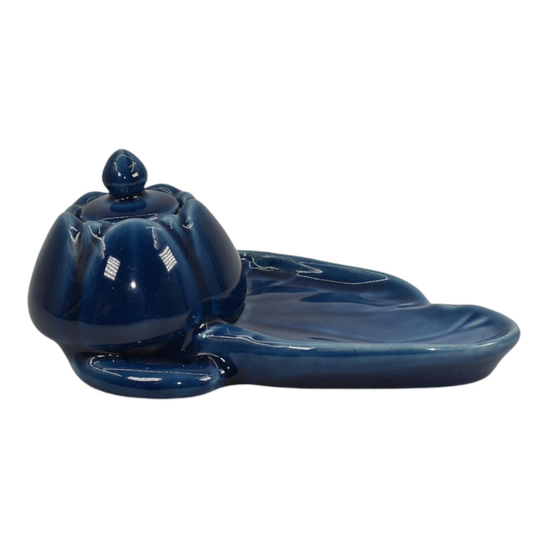 Rookwood 1922 Vintage Art Pottery Blue Three Piece Ceramic Ink Well ...