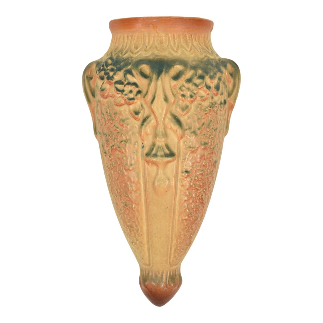 Weller Pottery Golbrogreen Early 1900s Art Nouveau Green and Yellow ...