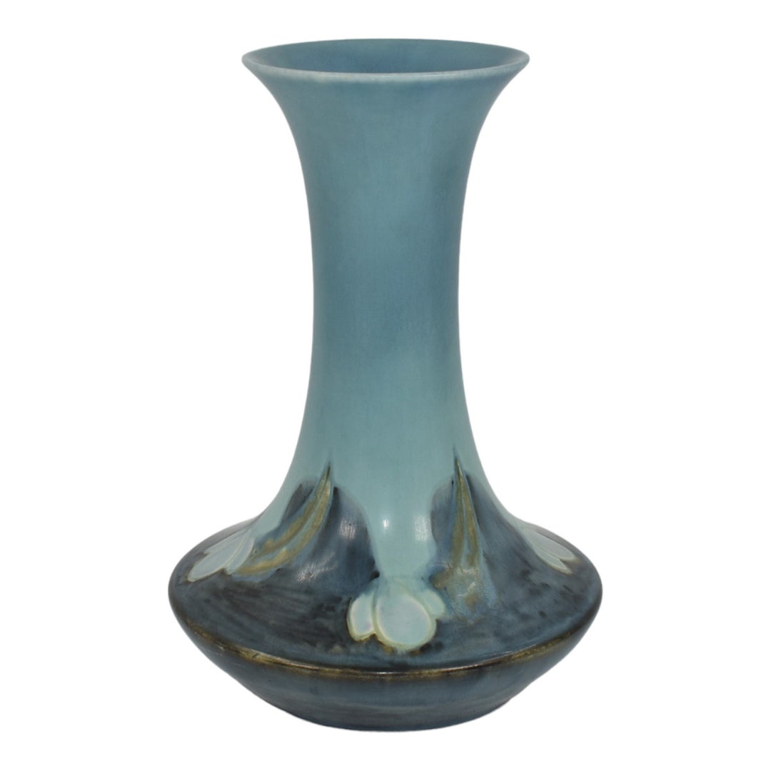 Rookwood 1919 Arts and Crafts Pottery Hand Painted Blue Ceramic Vase ...