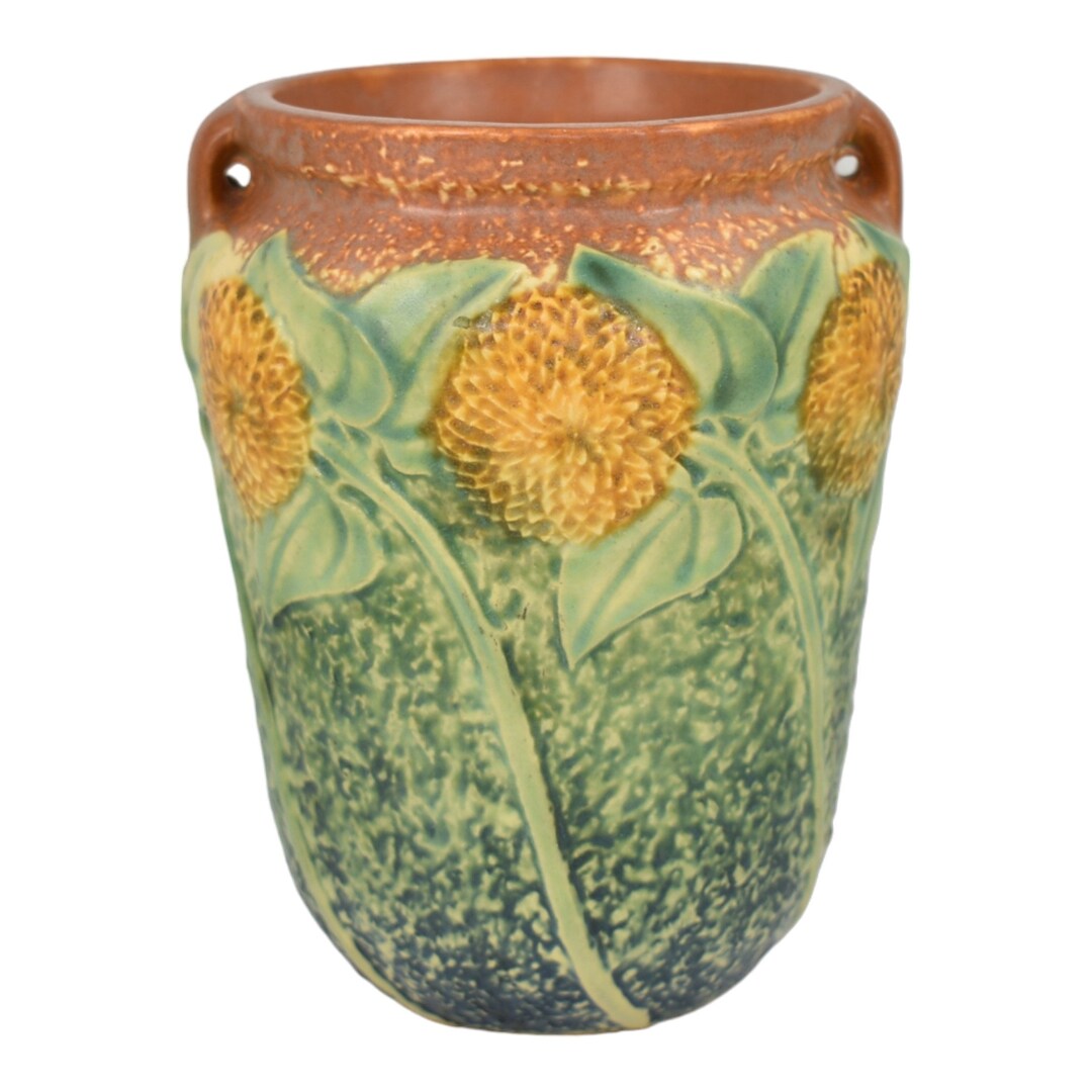 Roseville Sunflower 1930 Vintage Arts and Crafts Pottery - Etsy