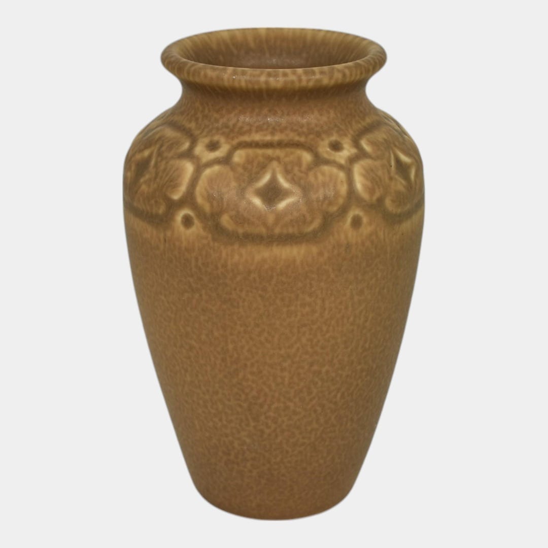 Rookwood 1921 Vintage Arts and Crafts Pottery Matte Tan Ceramic Vase ...