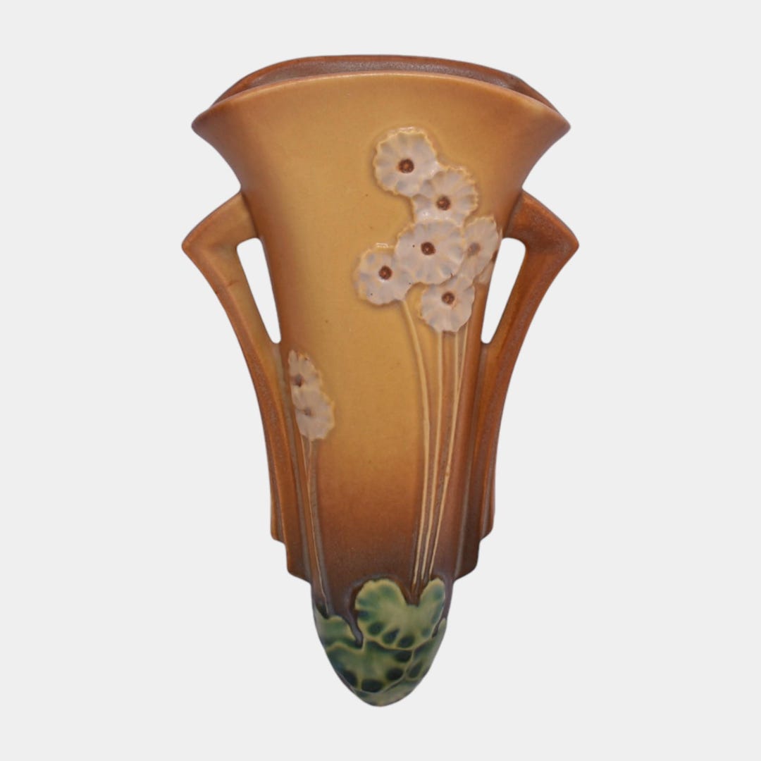 Roseville Primrose Tan 1936 Vintage Art Pottery Ceramic Wall Pocket ...