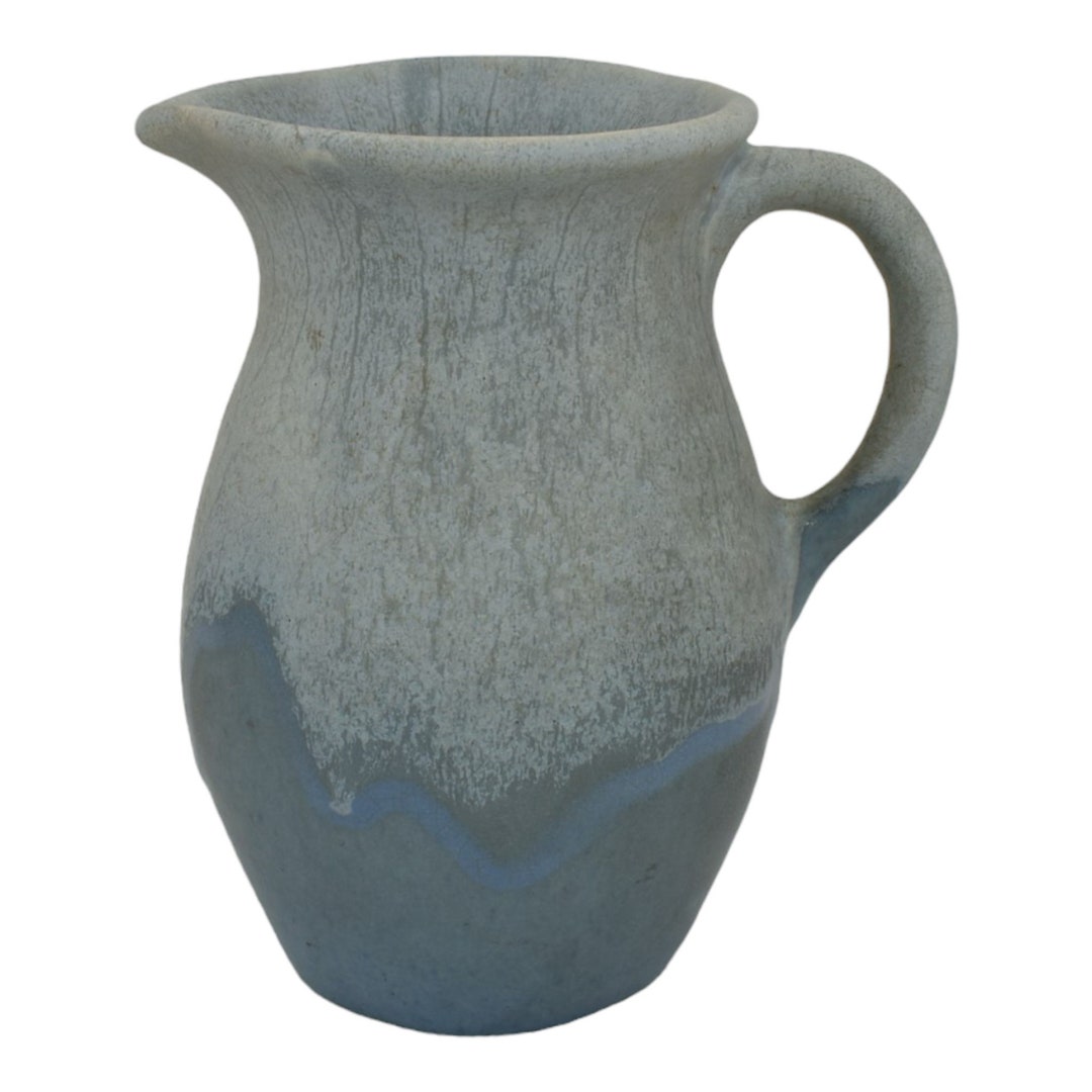 Muncie 1920s Vintage Art Deco Pottery Matte White Over Blue Ceramic ...