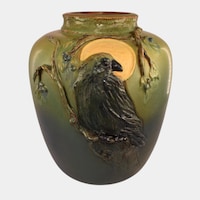 Ephraim Faience 2002 Hand Made Pottery Experimental Tree Matte Green ...