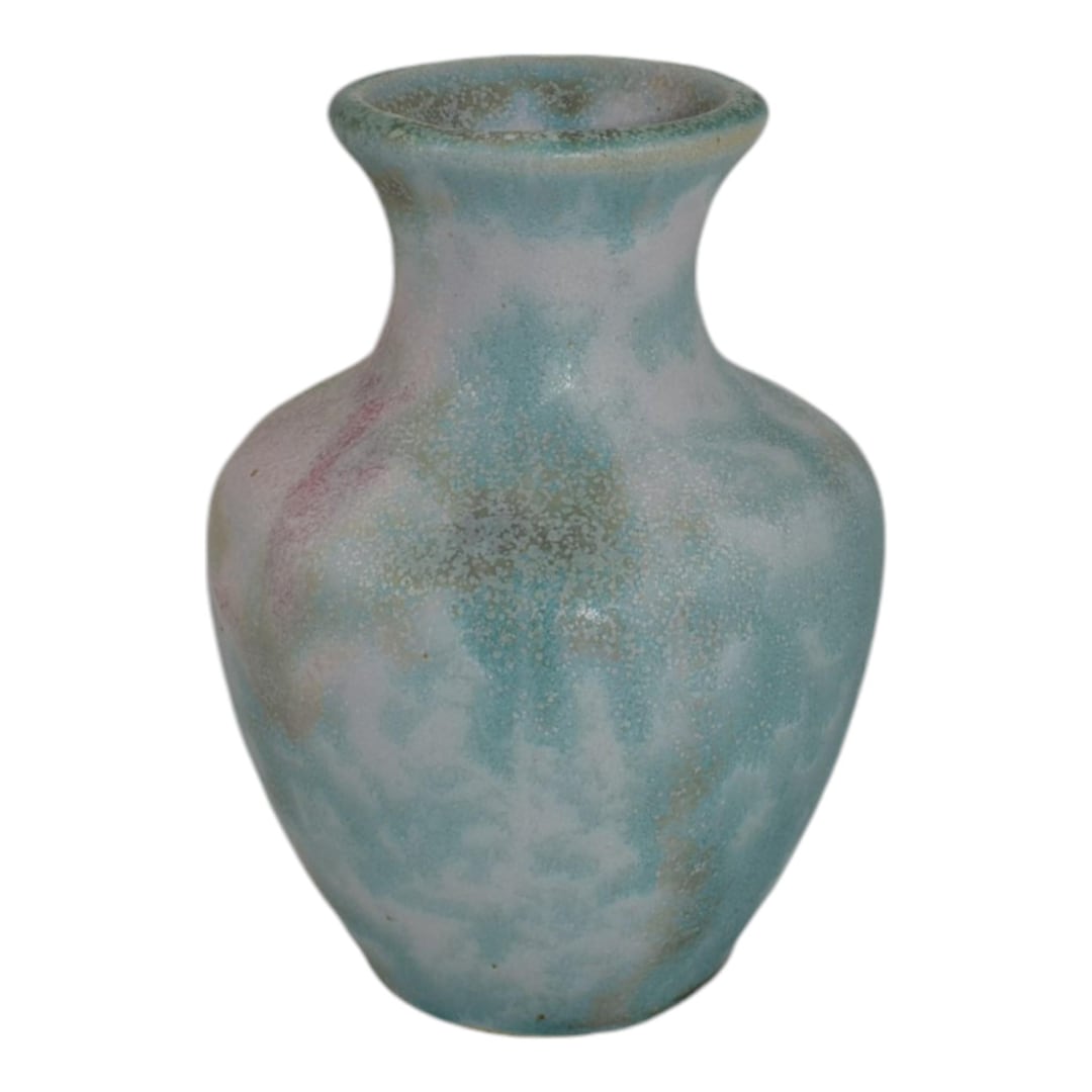 Burley Winter 1930s Vintage Art Pottery Mottled Blue Ceramic Cabinet ...