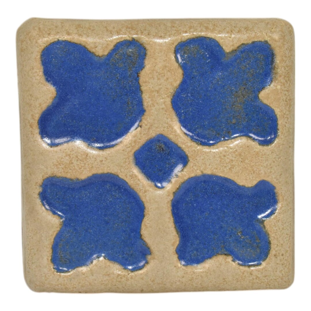 Flint Faience 1920s Vintage Art Pottery Gray Blue Ceramic Geometric ...