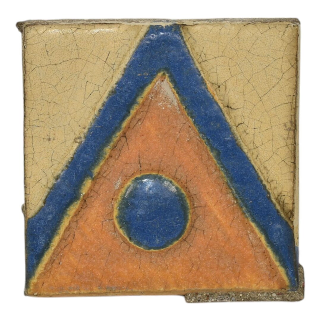 Flint Faience Vintage Art Pottery Blue Orange Ceramic Art Deco ...