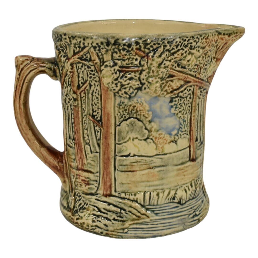 Weller Forest 1920s Vintage Art Pottery High Glaze Scenic Landscape ...