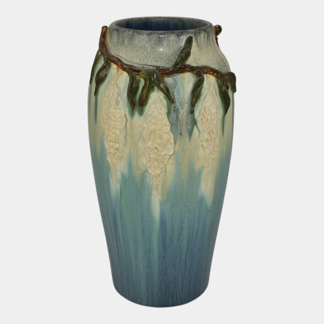 Ephraim Faience 2022 Hand Made Pottery Blue Trailing Wisteria Ceramic ...