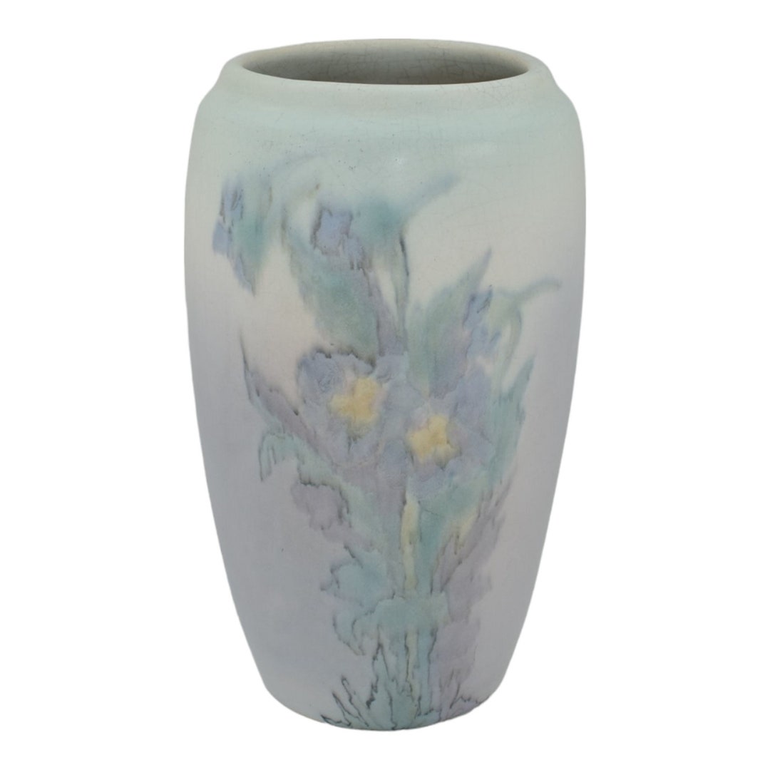 Weller Hudson Perfecto 1920s Pottery Hand Painted Floral Ceramic Vase ...