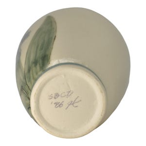 Santa Barbara Ceramic Design 1986 Art Pottery Hand Painted Iris Vase ...