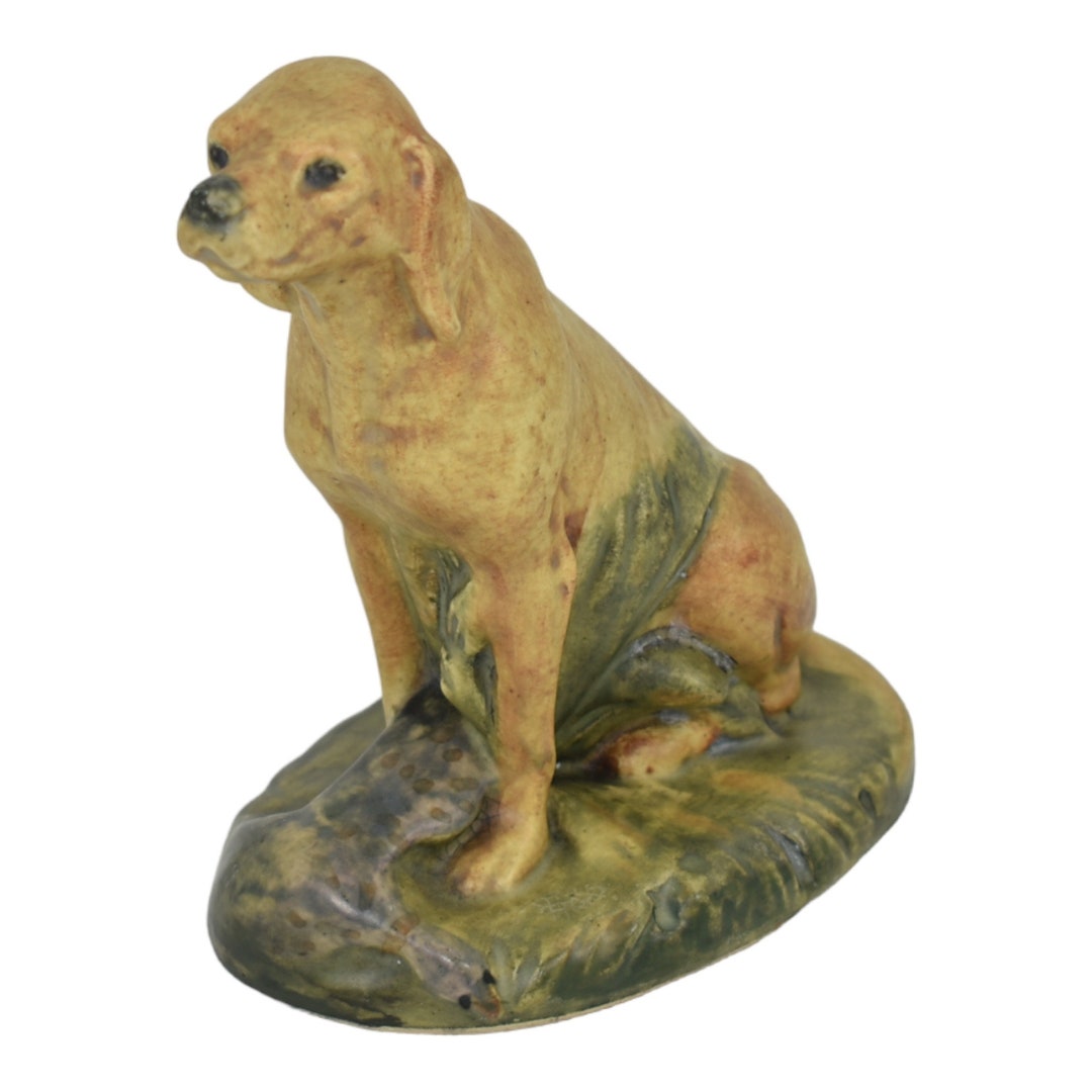 Weller Muskota 1913-20s Art Pottery Hunting Dog With Bird Figurine ...