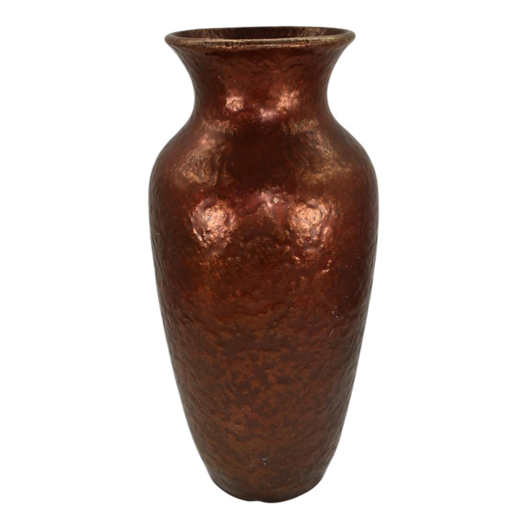 Weller Bronze Ware 1910s Vintage Art Pottery Metallic Red Purple ...