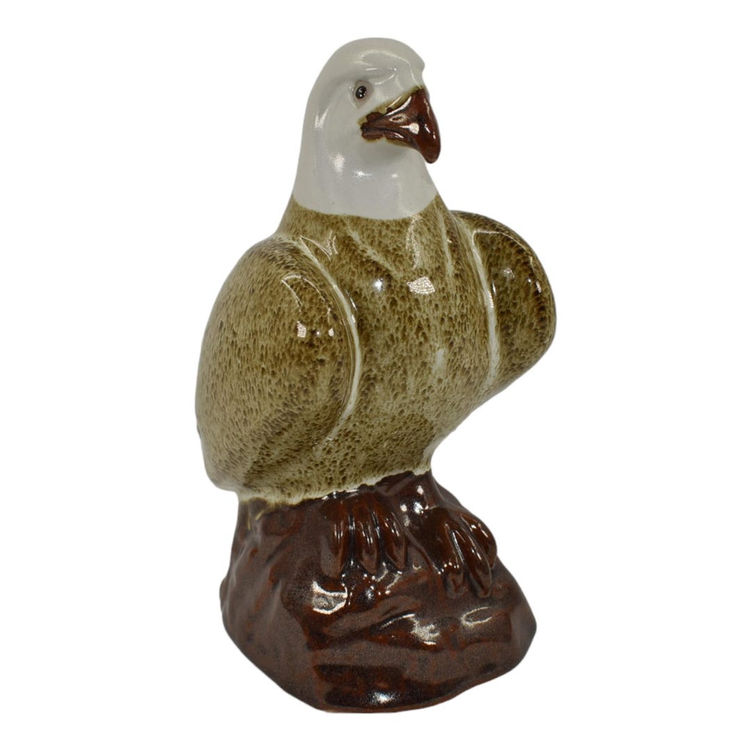 Pigeon Forge Tennessee Art Pottery Mottled Brown Eagle Figurine Statue ...