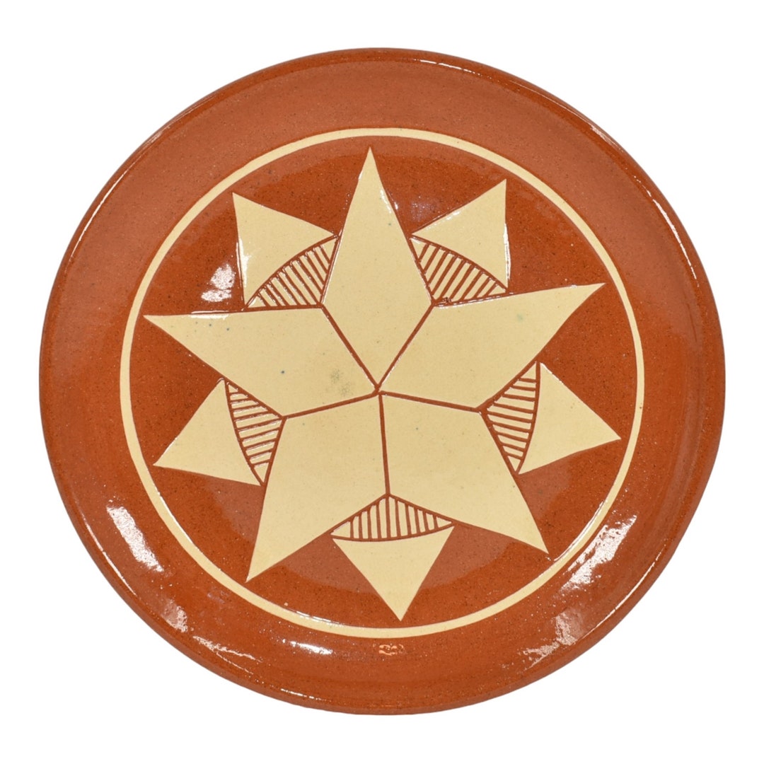 Pine Ridge Sioux Dakota Art Pottery Hand Made Geometric Star Ceramic ...