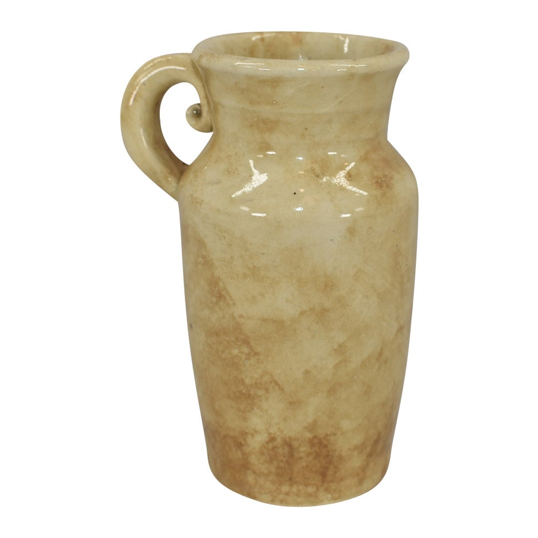 Van Briggle 2000s Hand Thrown Art Pottery Mottled Brown Ceramic Pitcher ...