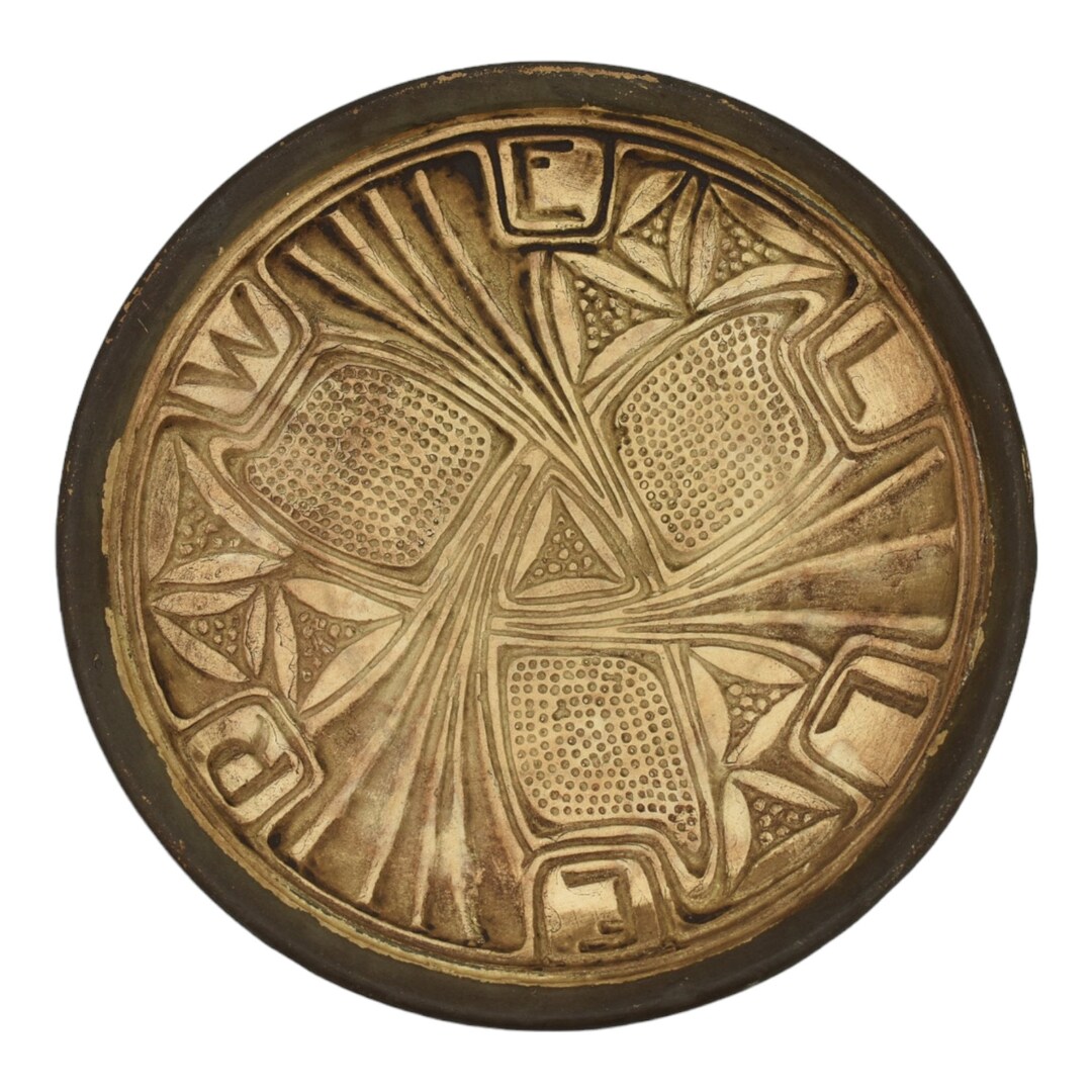 Weller Claywood 1910 Vintage Pottery Brown Advertising Ceramic Wall ...