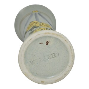 Weller Roma Blue Trial Glaze Variant 1910-20s Pottery Rose Tall Ceramic ...