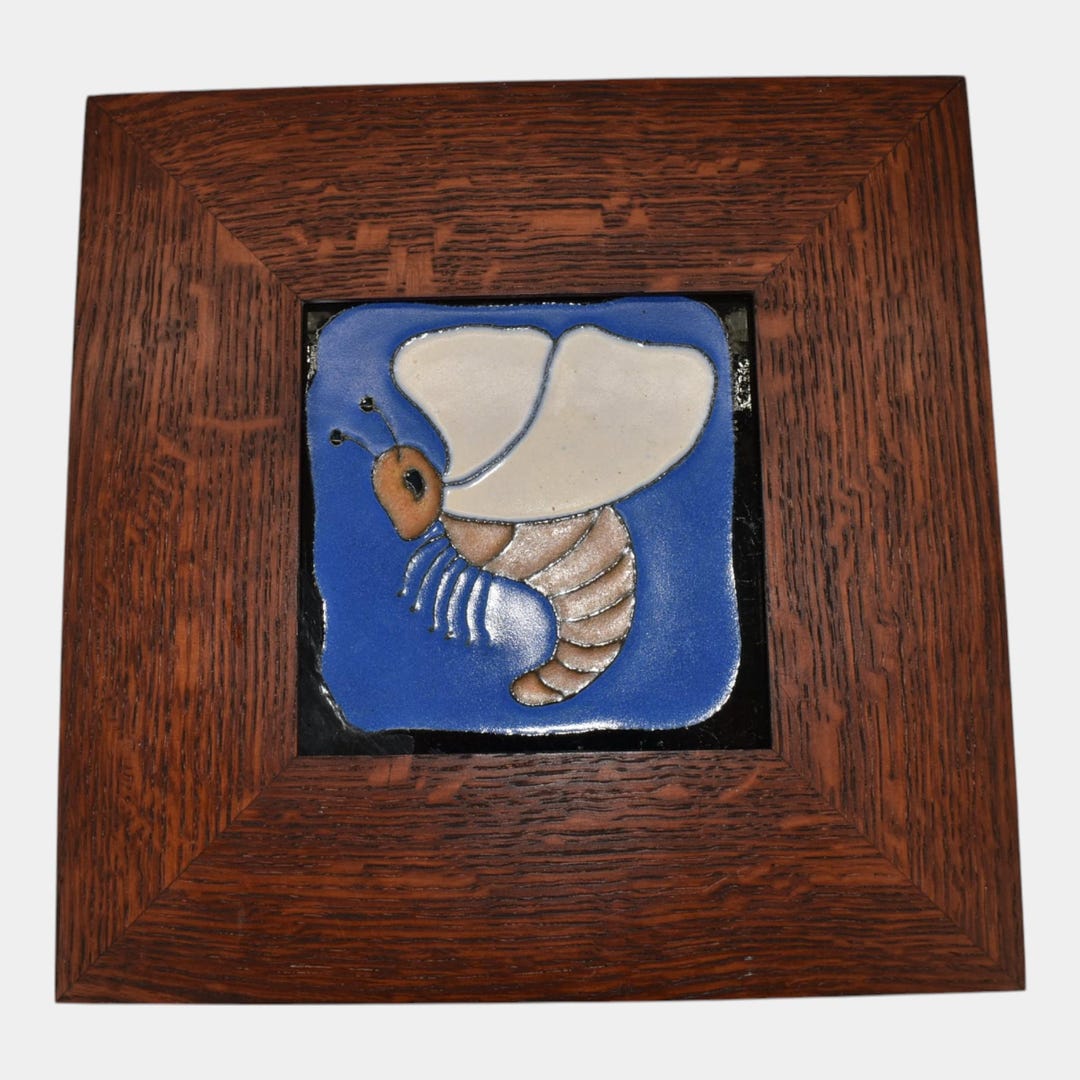 Flint Faience 1920s Hand Made Art Pottery Bug Framed Ceramic Tile - Etsy