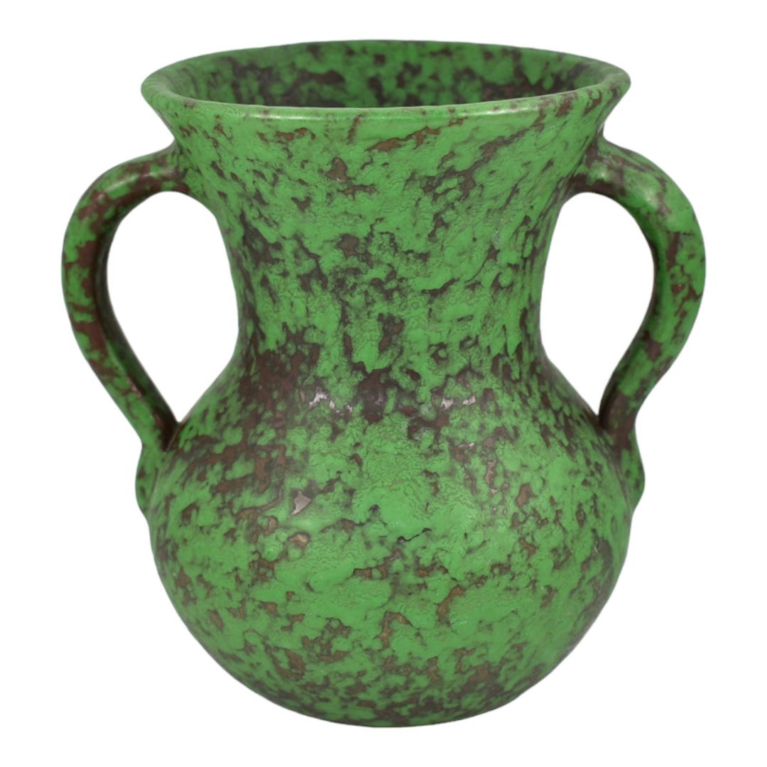 Weller Coppertone 1920s Arts and Crafts Pottery Green Hand Made Ceramic ...
