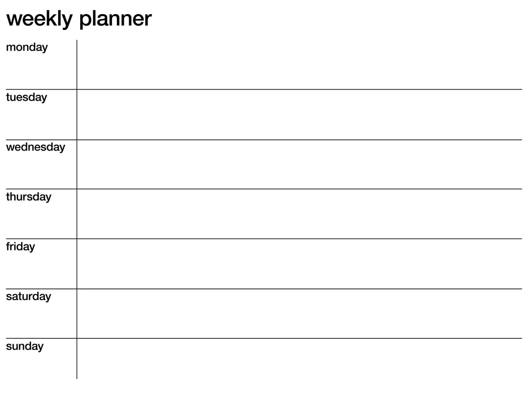Weekly Planner Template for Remarkable Pro 2 - Etsy
