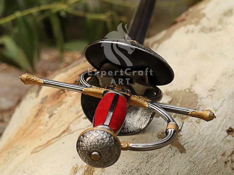 Hilted Double Head Sword, Quixote Rapier Renaissance Spanish Musketeer ...
